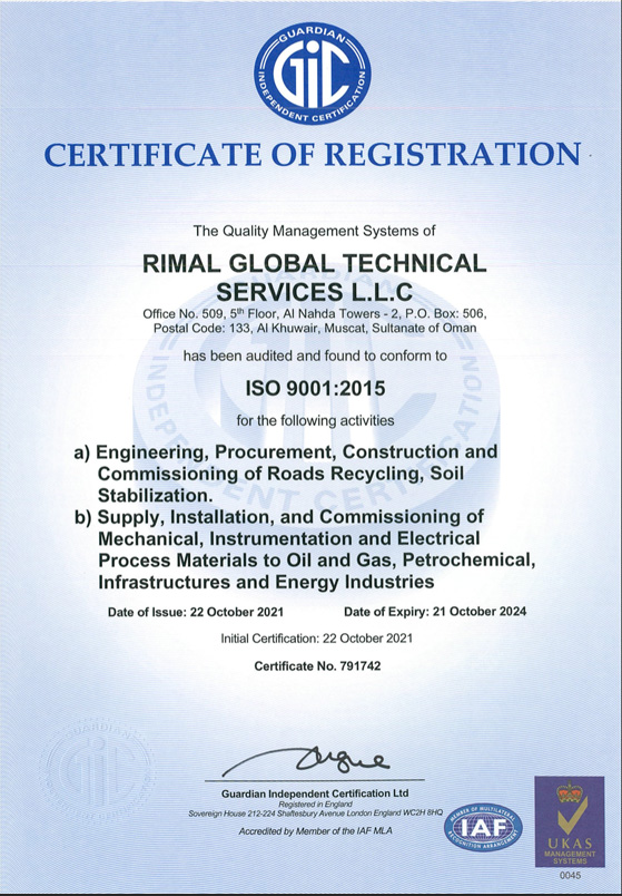 Certifications – Rimal Global